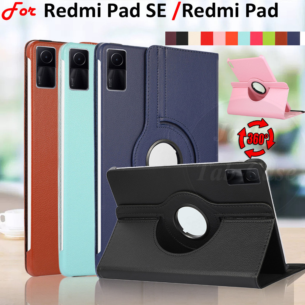 Capa Para Tablet Xiaomi Redmi Pad SE 11" 360° em Couro Almofada Com ...