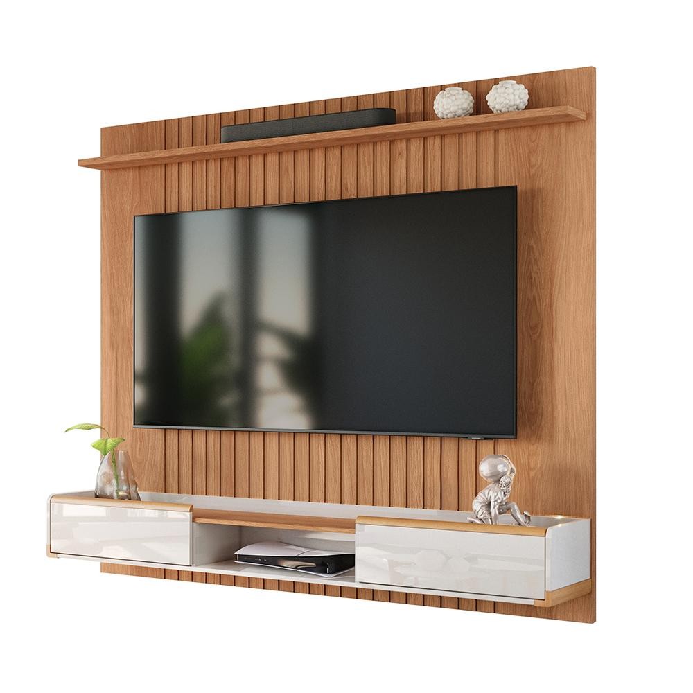 Painel Tv até 70 Polegadas Ripado MDF Atlas 1,86m Lukaliam Móveis ...