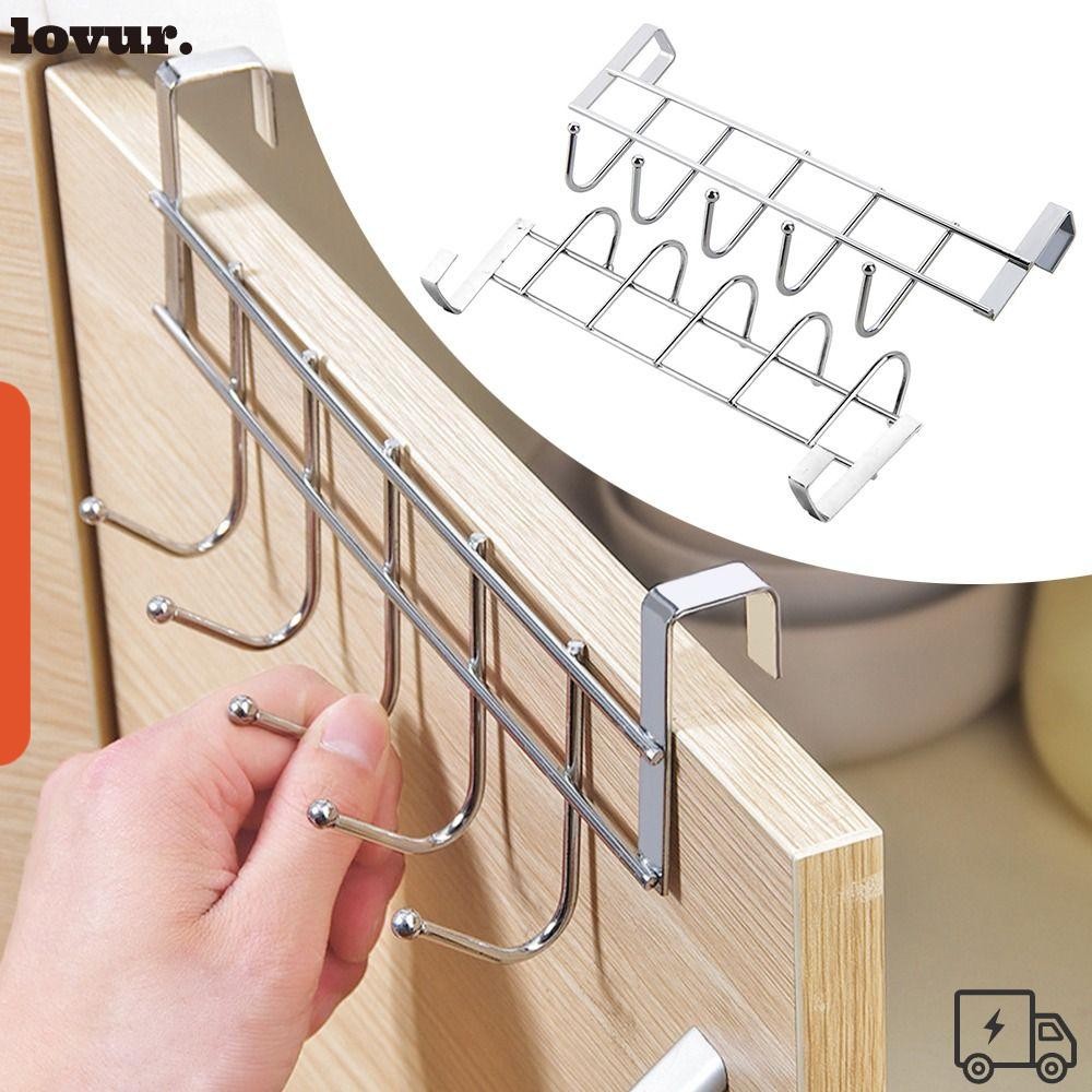 LOVUR 5 Ganchos Rack Cabide Casa Bom Gancho De Porta Com Suporte De ...