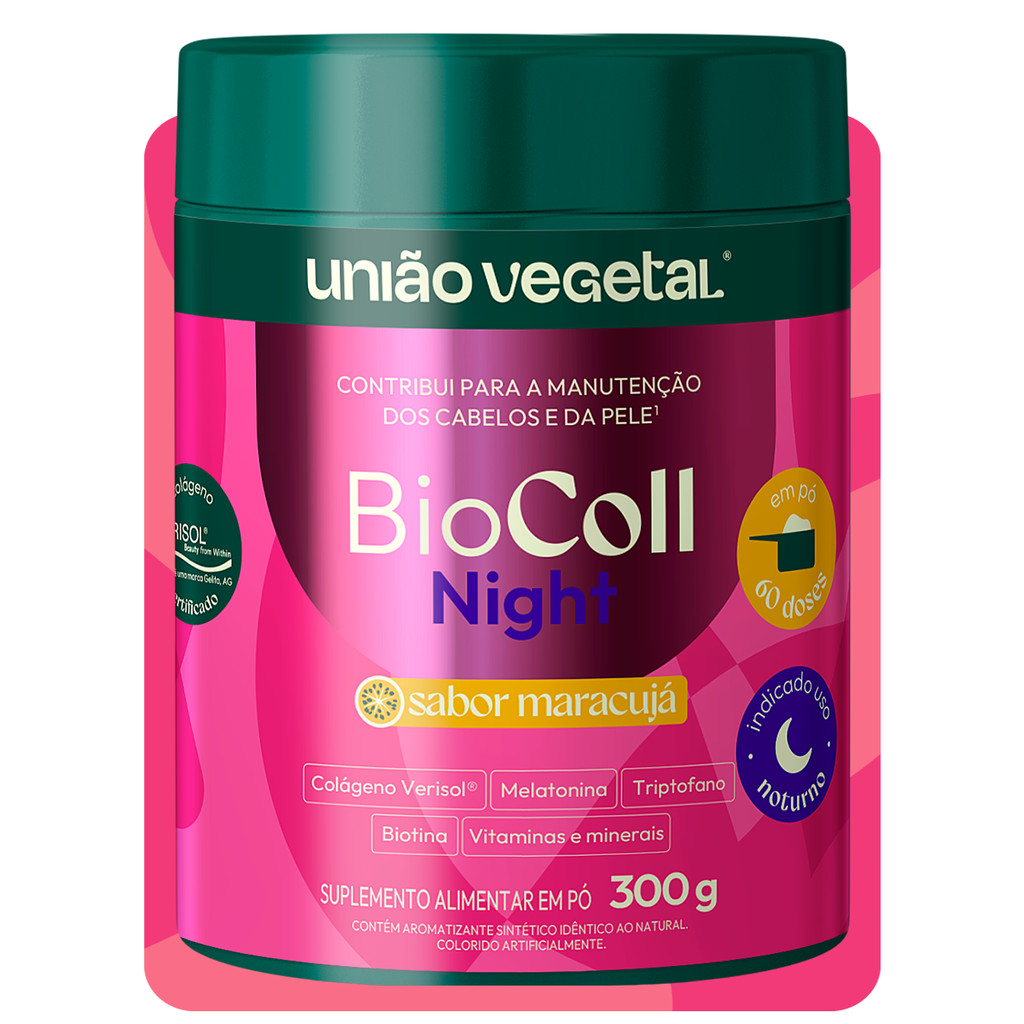 BioColl Night | Colágeno Verisol, Melatonina e Triptofano | Sono ...