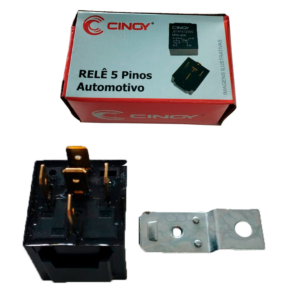 Rele Automotivo Auxiliar Universal 5 Pinos 40a 12v | Shopee Brasil