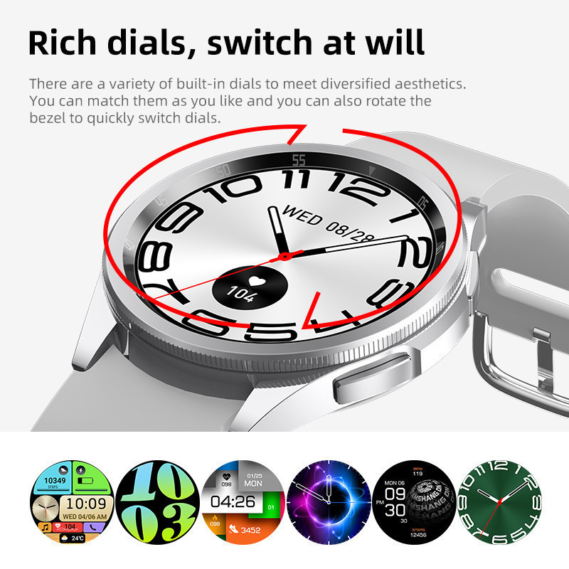 Relógio Smart Watch JS 6 Max Bluetooth Call 1.43 Polegadas Tela AMOLED ...