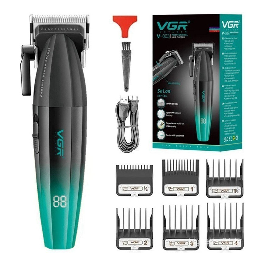 Original Vgr V-003 Profissional Hair Clipper Para Homens Vga | Shopee ...