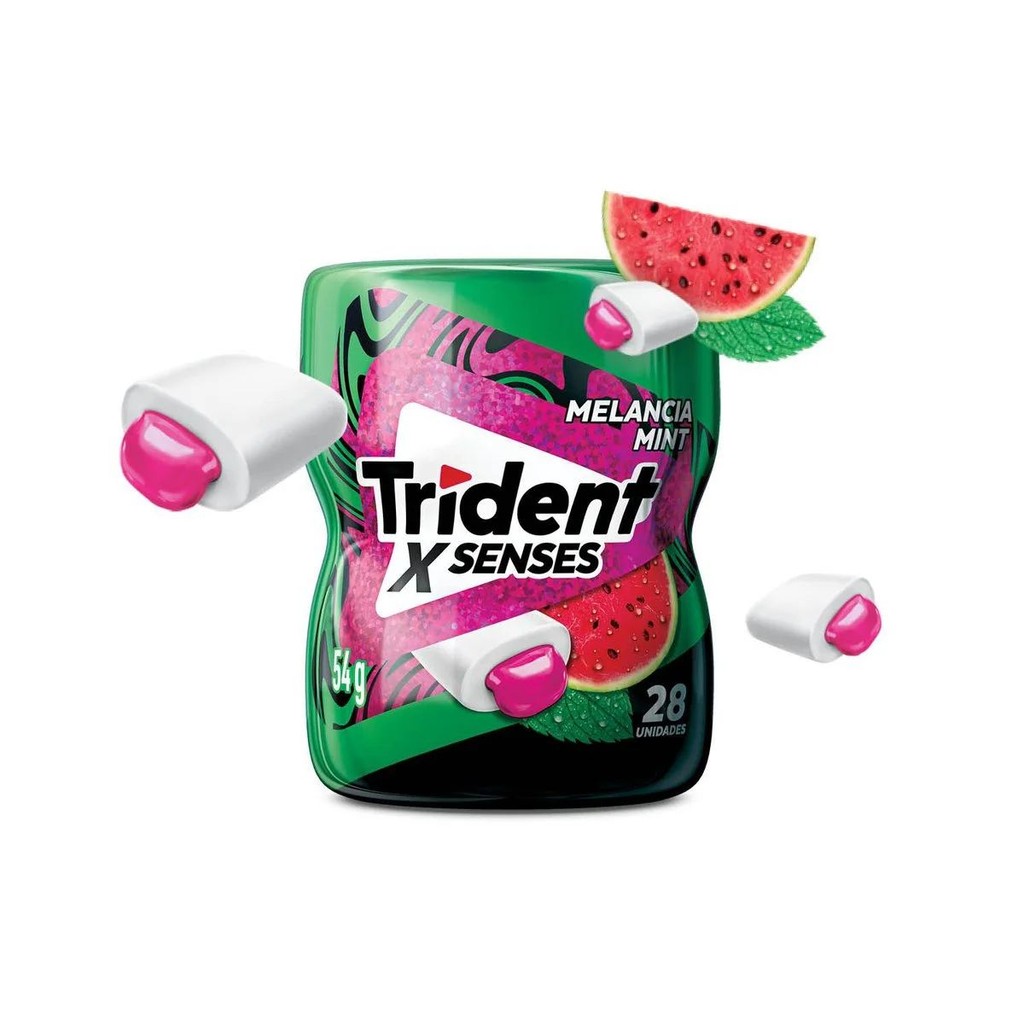 Chiclete Trident X Senses Melância E Menta Com 28 Unidades 54g | Shopee ...