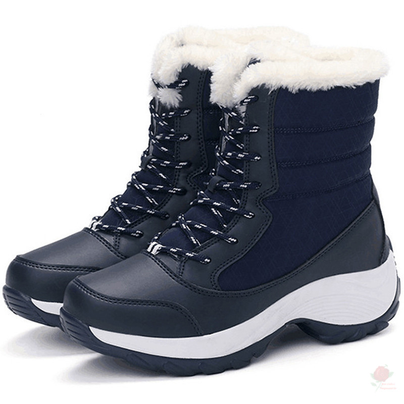 Botas de inverno femininas mantêm a neve quente das mulheres tornozelo ...