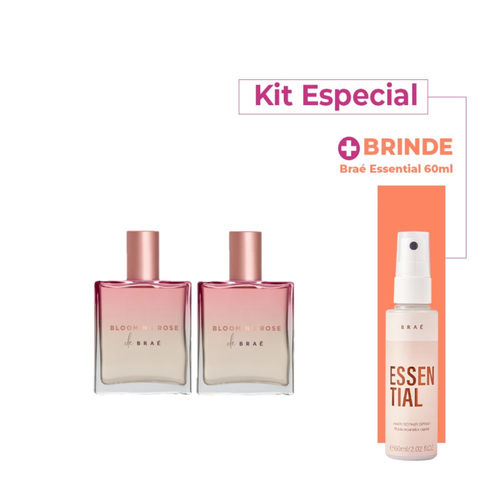 Kit Braé Blooming Rose - Perfume para Cabelo 50ml Especial (2 unidades) | Shopee Brasil