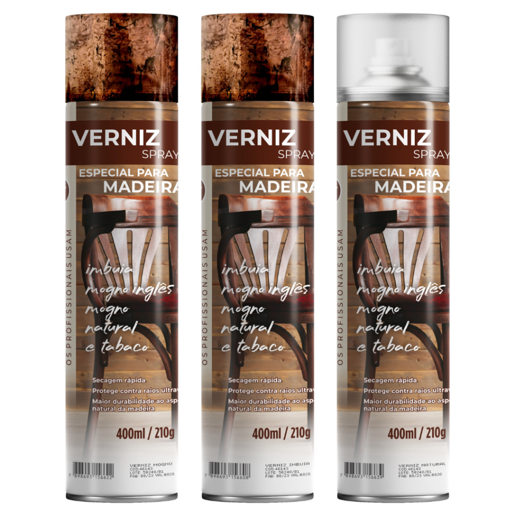 Verniz Spray Para Madeira 400ml ETANIZ (TODAS AS CORES) | Shopee Brasil