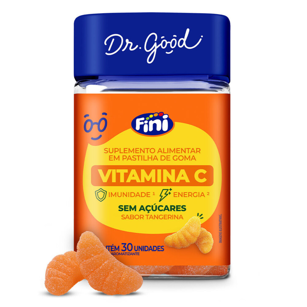 Suplemento Alimentar Vitamina C Fini Dr. Good Sabor Tangerina Com 30 ...
