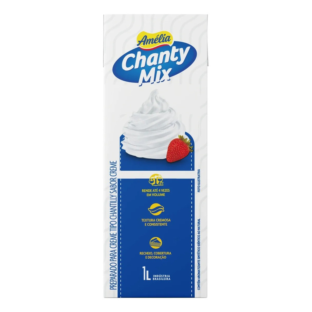 Chantilly Creme Amélia Chanty Mix Caixa 1l | Shopee Brasil