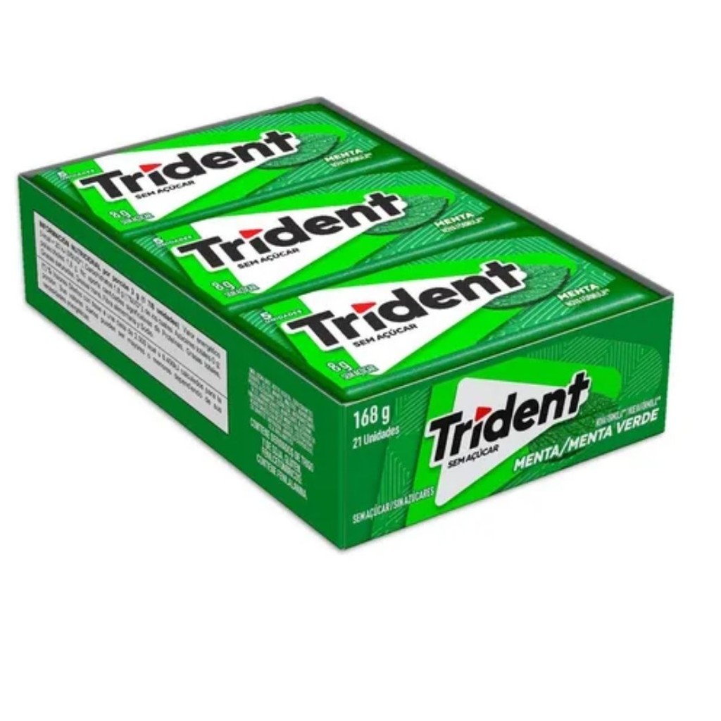 Chiclete Trident 5s Sabor Menta Com 21 Unidades Mondelez | Shopee Brasil