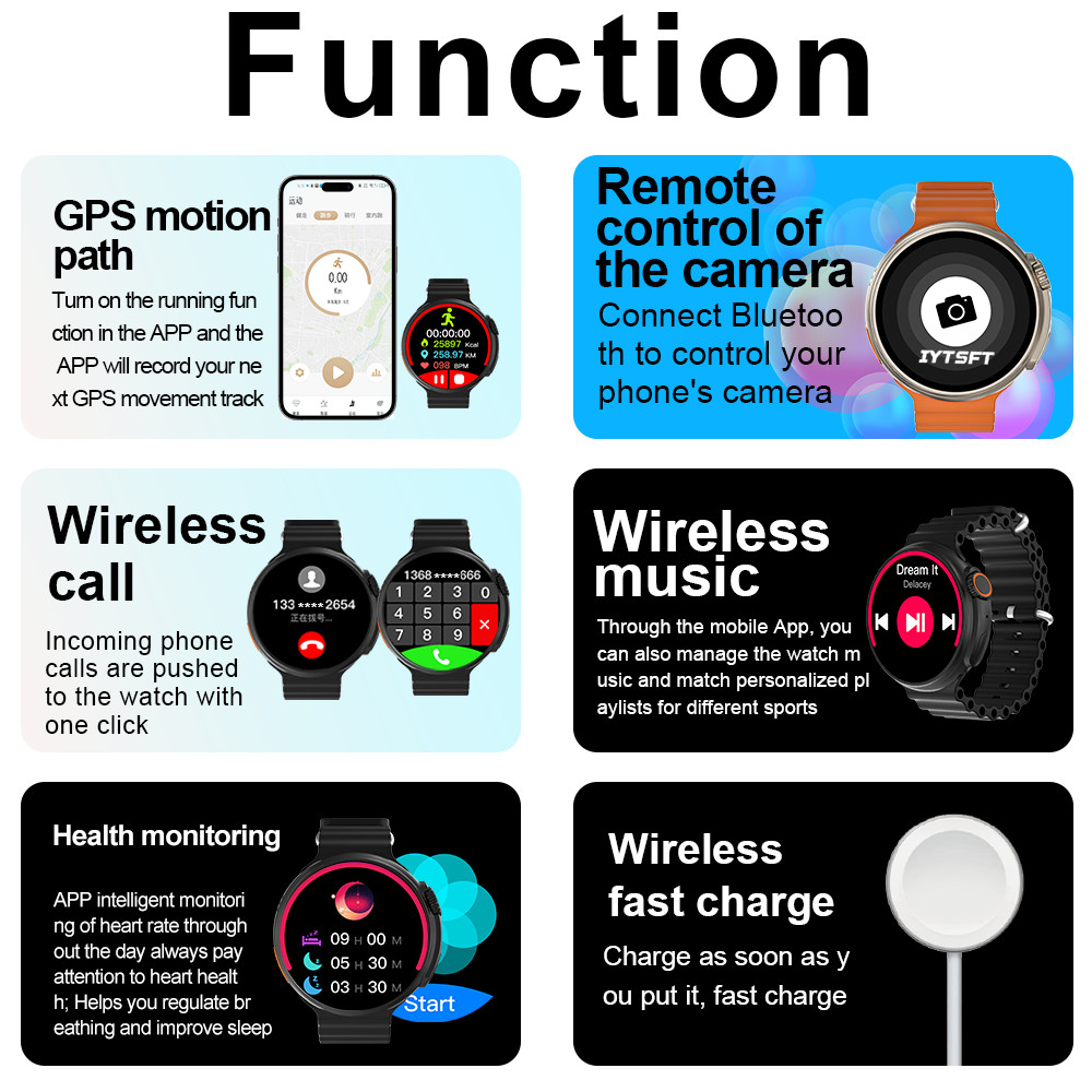 W&O Novo X5Pro Max Smart Watch Bluetooth Chamada IP67 À Prova D 'Água ...