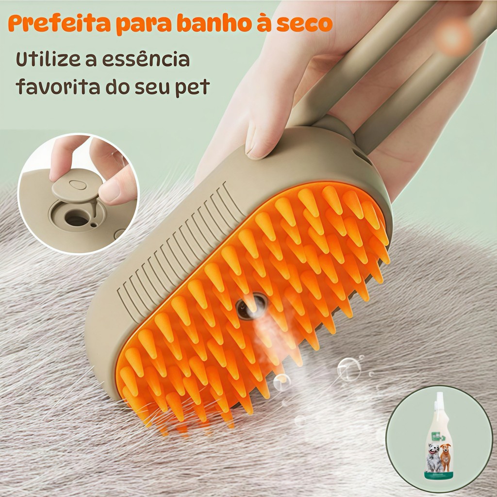 Escova A Vapor Para Gatos Cães 3 Em 1 Escovas Elétricas De Pêlos Pentes ...