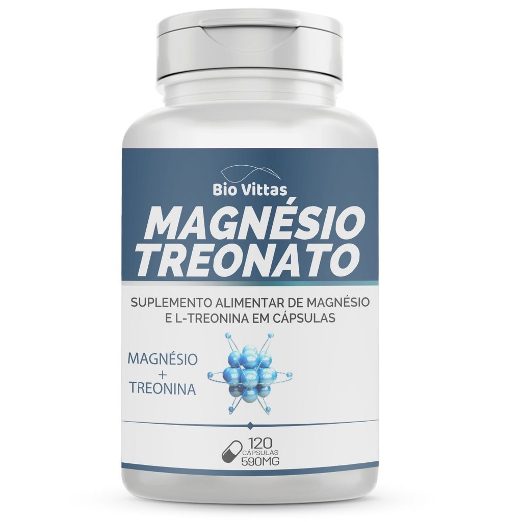 Magnésio Treonato (120 Cápsulas) - Bio Vitta's | Shopee Brasil