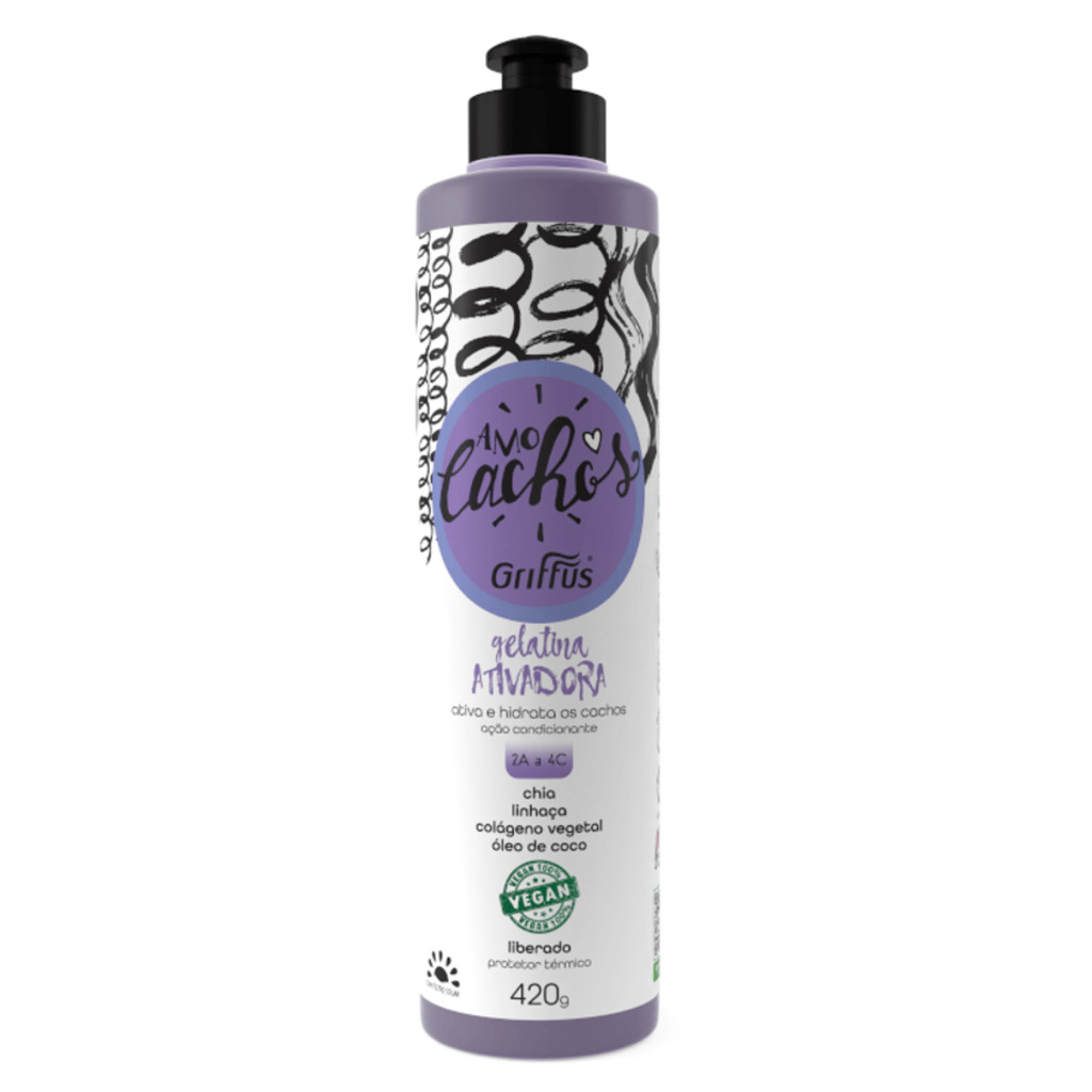Gelatina Ativadora Griffus Amo Cachos 420g | Shopee Brasil