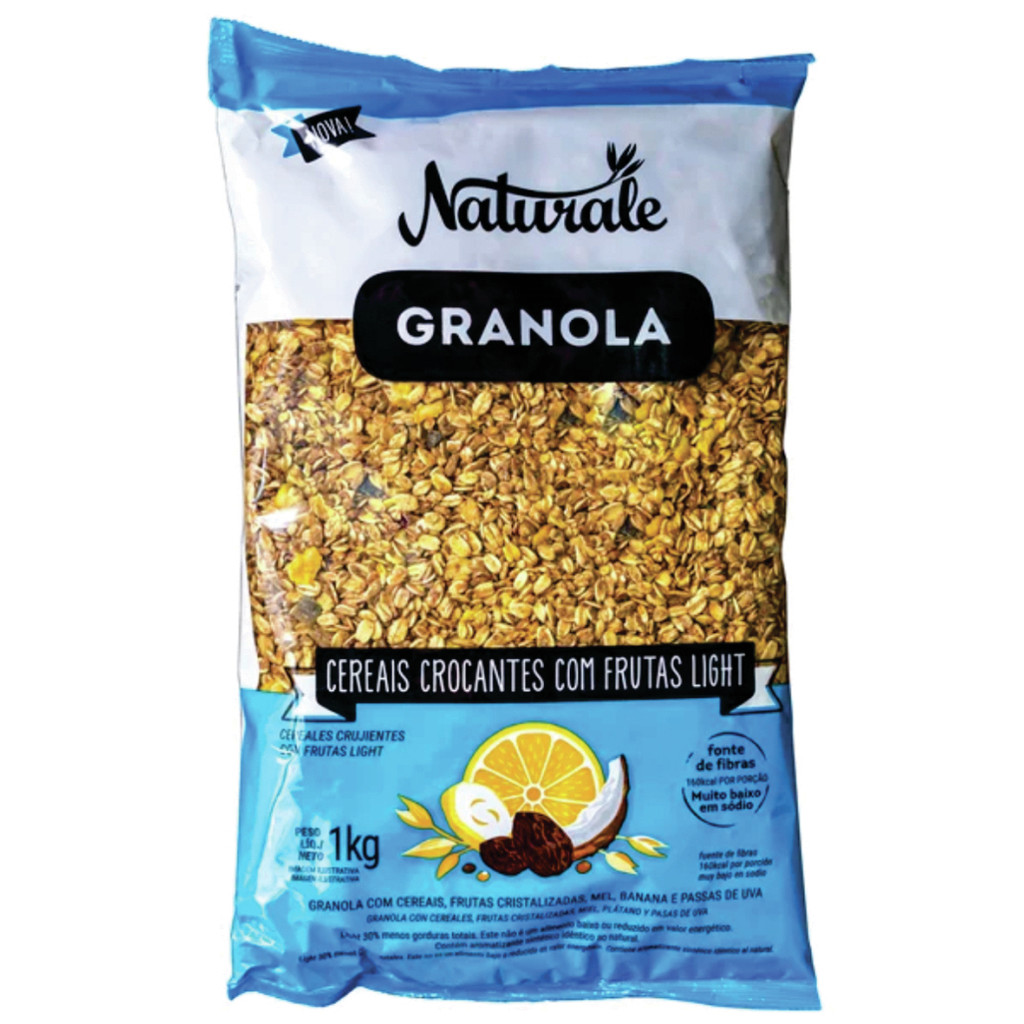 Granola Crocante Com Frutas Light - Naturale Pacote com 1kg | Shopee Brasil