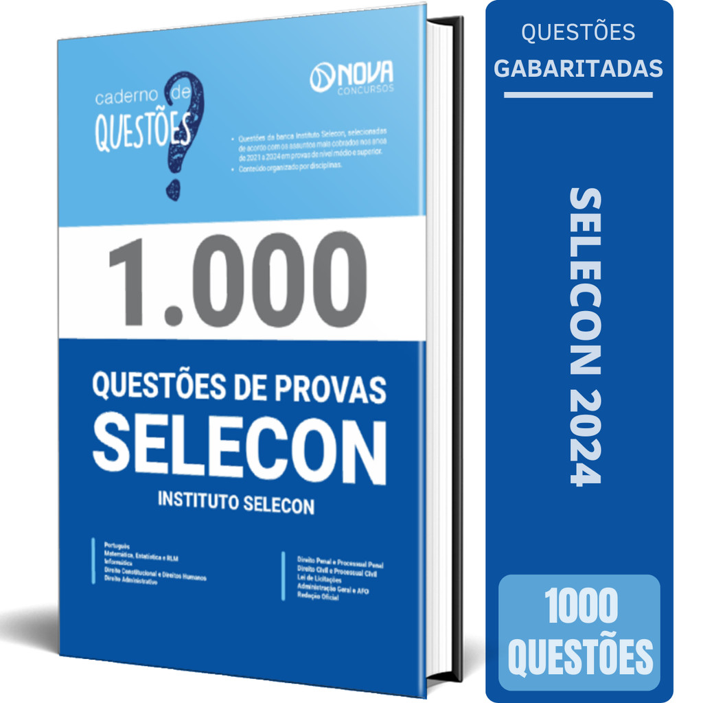 Livro de Questões Gabaritadas do Instituto SELECON 2024 | Shopee Brasil