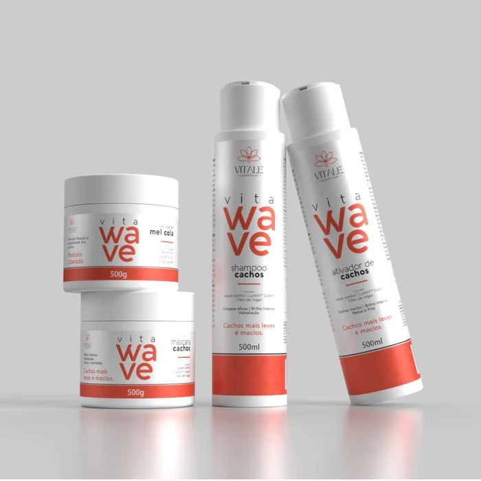 Kit Cachos Definidos Vita Wave Tratamento Profissional 500ml | Shopee ...
