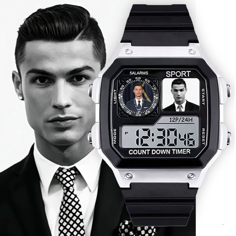 Cristiano Ronaldo Relógio Despertador Luminoso à Prova d'Água Relógio ...