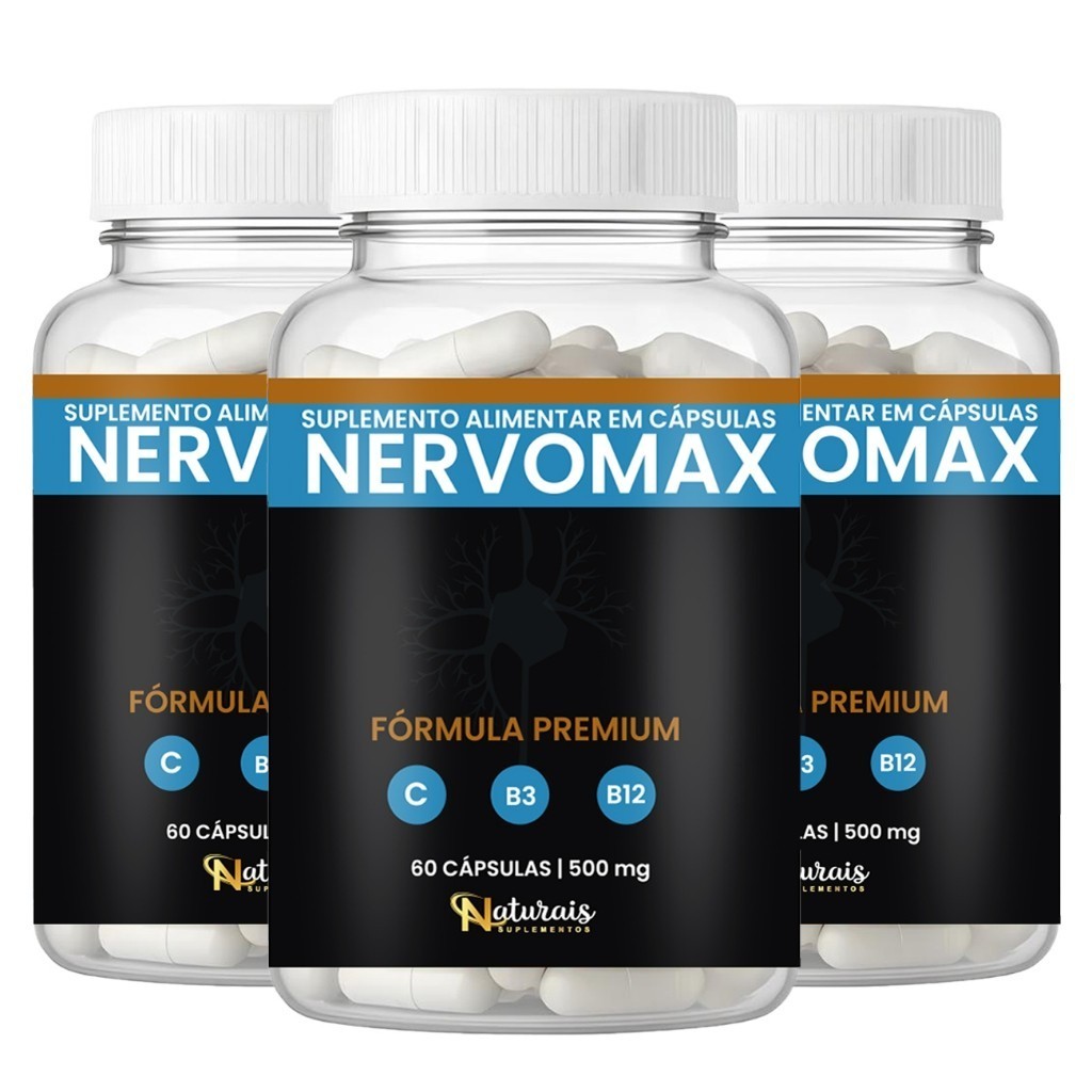 3 Nervomax 180 Cáps Original - Loja Oficial | Shopee Brasil