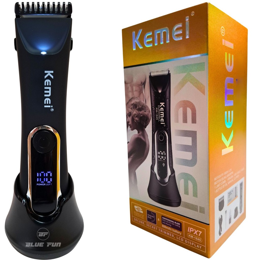 Máquina de Cortar Pelos do Corpo e Virilha Não Belisca Kemei 1840 ...