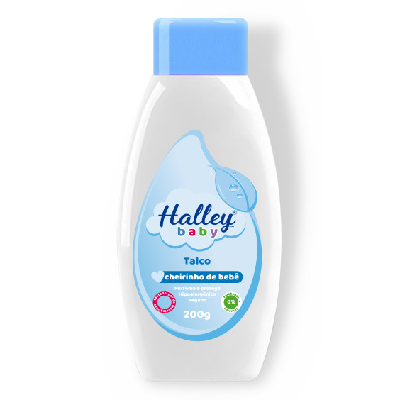 Talco Infantil Halley Baby Azul 200g | Shopee Brasil