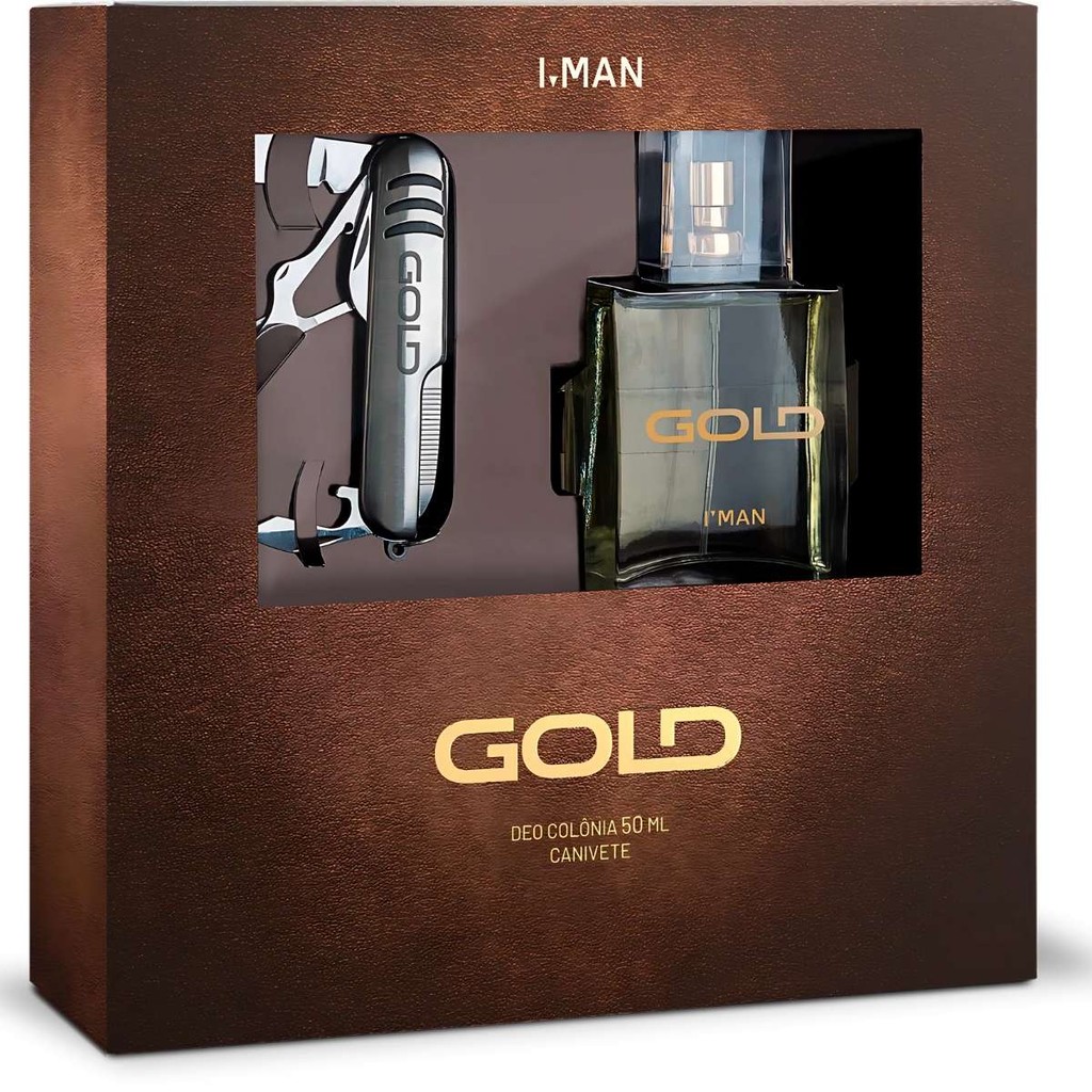 Kit Perfume Ciclo Gold Colônia Gold 50ml + Canivete | Shopee Brasil