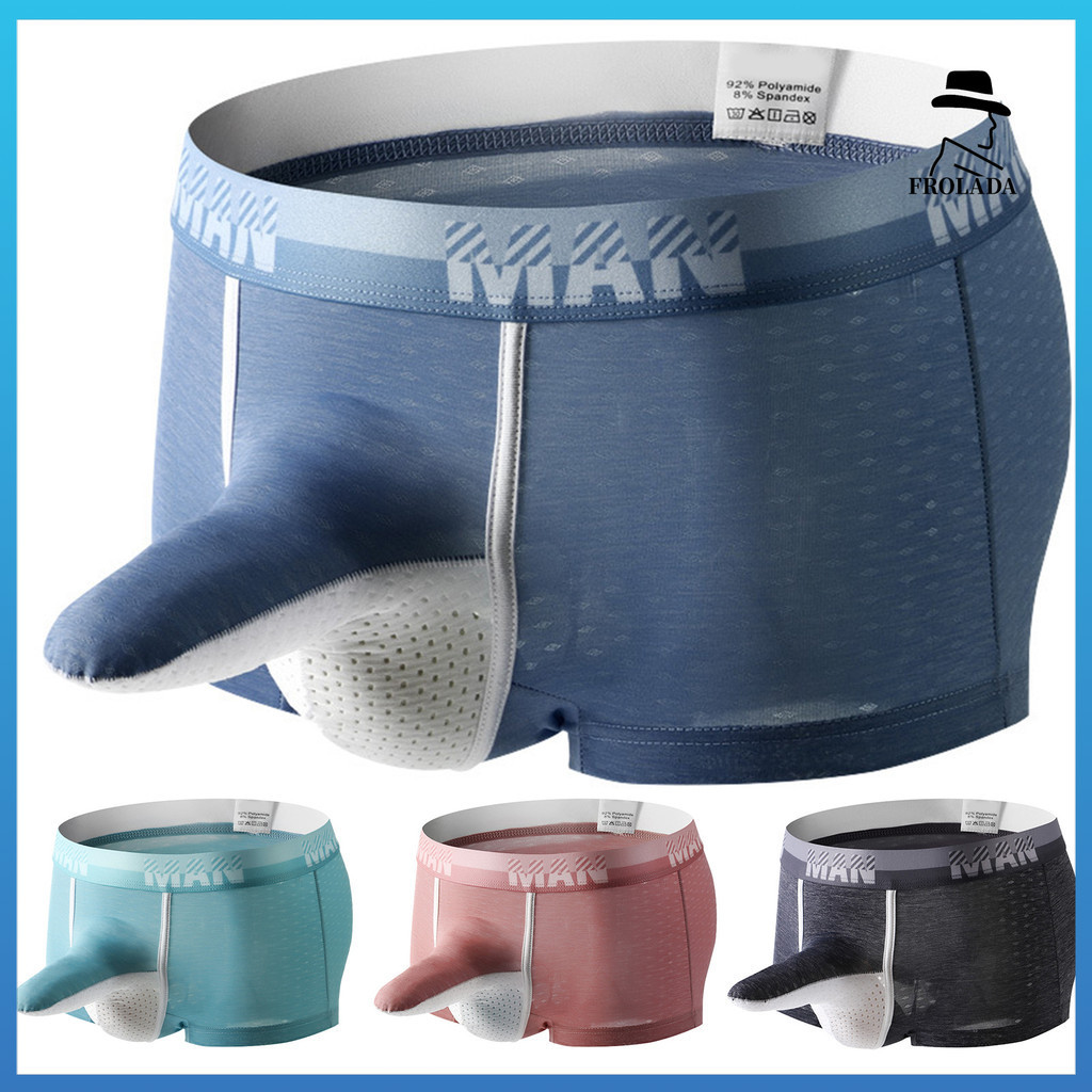 Frolada Longjiang Homens Boxers Fino U Convexo Sexy Confortável Nariz ...