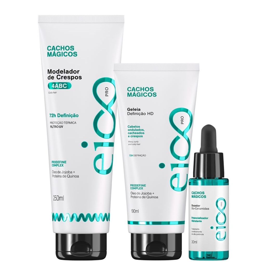 Eico Pro Kit Definição Crespos 3 Produtos - Cachos Mágicos | Shopee Brasil