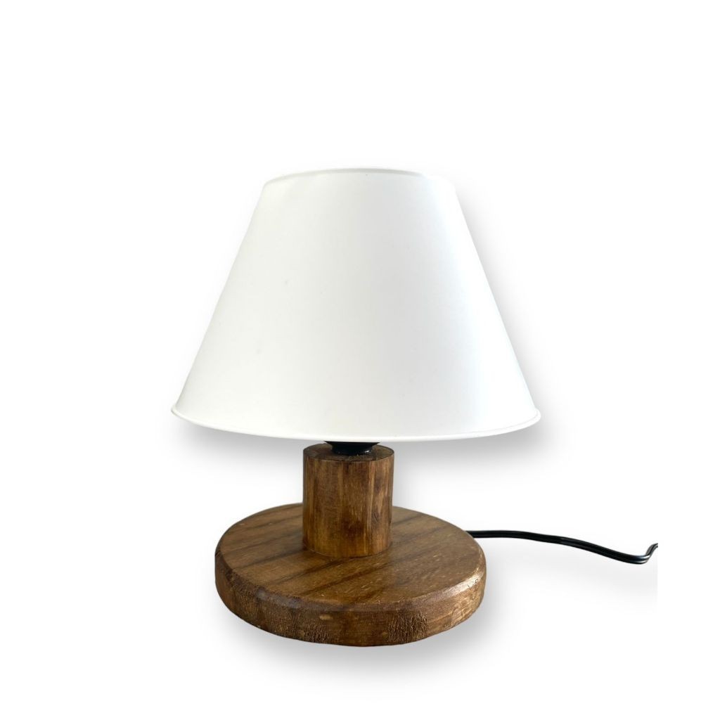 Abajur Rustico Madeira Pinus Iluminação Sala e Quartos | Shopee Brasil