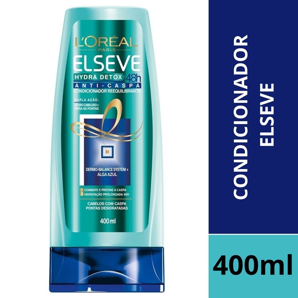Condicionador L'oréal Elseve Hydra-detox Anti-caspa 400ml | Shopee Brasil
