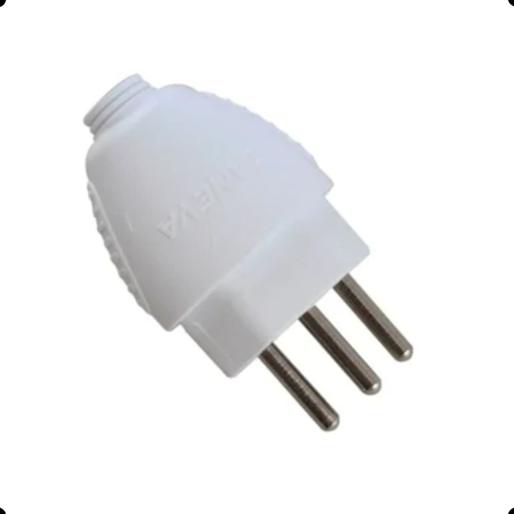Plugue Macho 3 pinos 20A 250V Daneva C/12un | Shopee Brasil