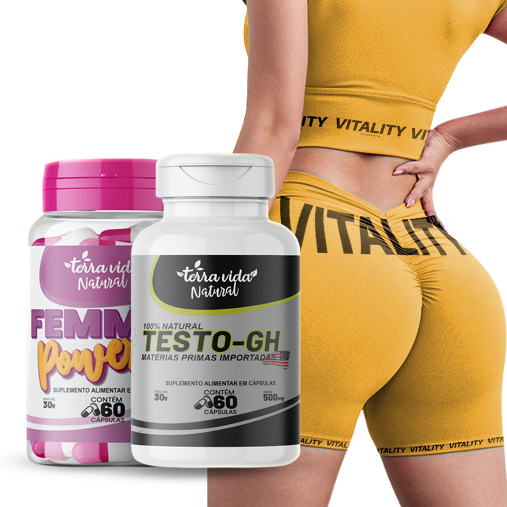 KIT Bumbum Testo GH + Femme Power + Coxa + Pernas + Gluteos + Curvas ...
