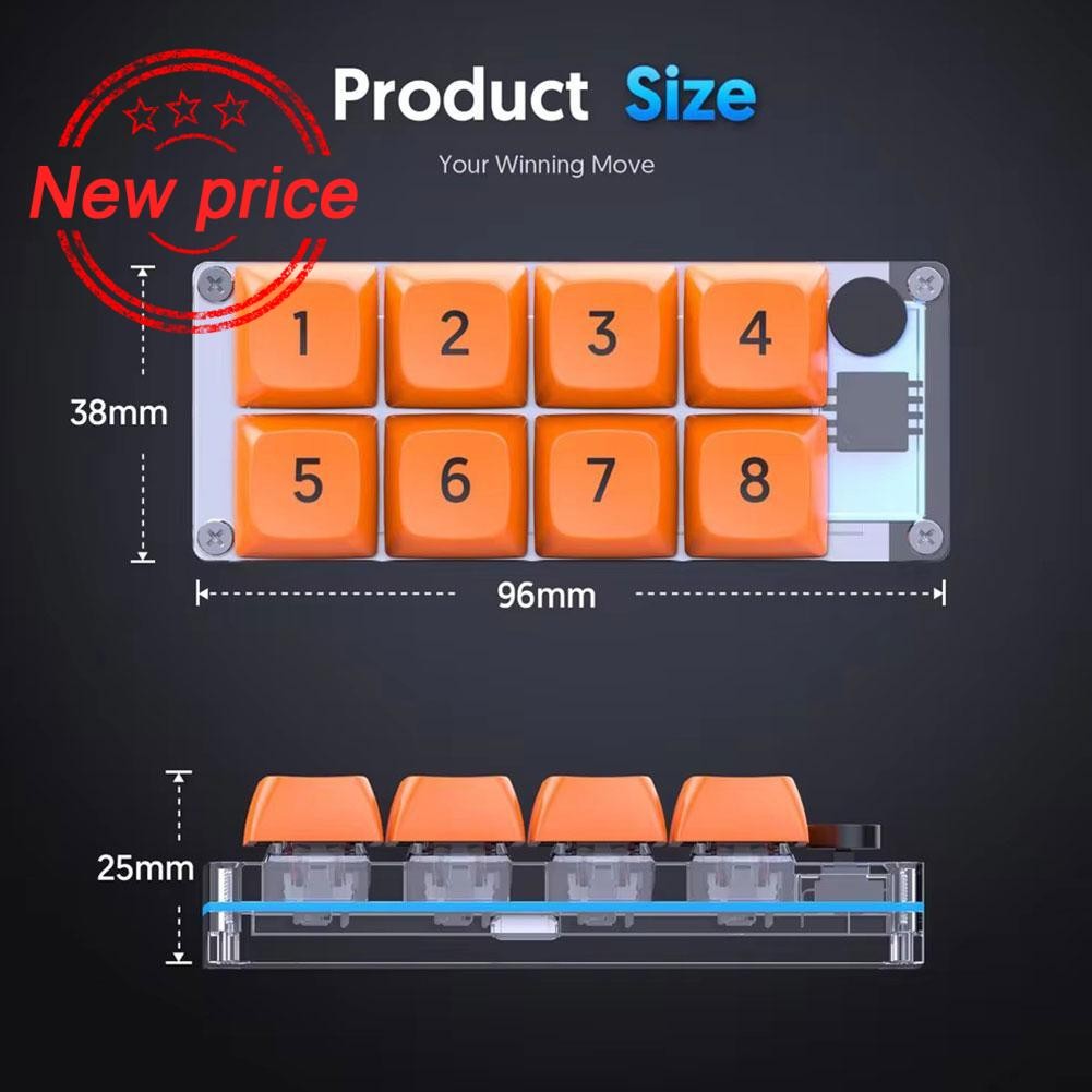 8 Chaves Programação Macro Teclado Personalizado Rgb Usb Wired ...