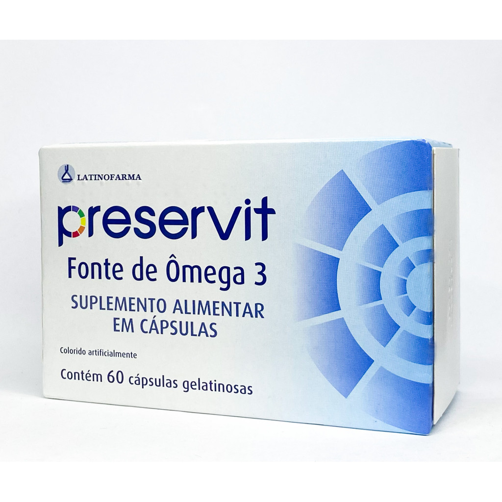 Preservit 60 Capsulas Fonte de Omega 3 Latinofarma Validade 04/25 ...