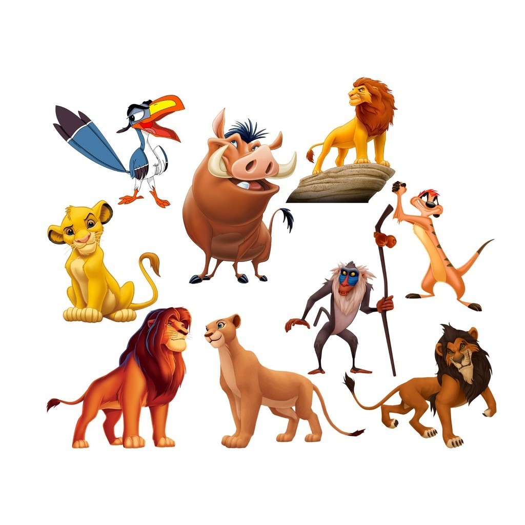 100 adesivos apliques REI LEÃO SIMBA Toppers Tags Tubetes Docinhos ...