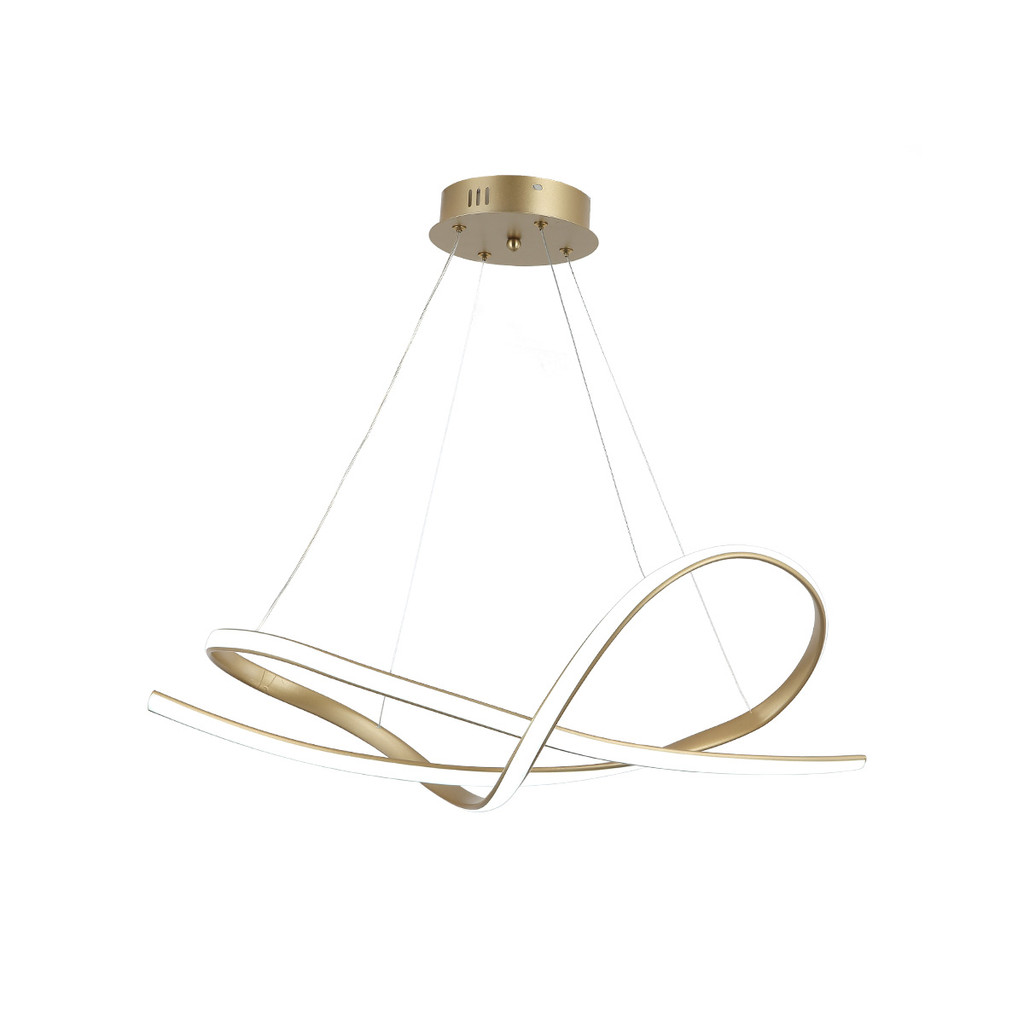 Luminaria Pendente Led Eva 36w 3000K/6500K Dourado Avant | Shopee Brasil
