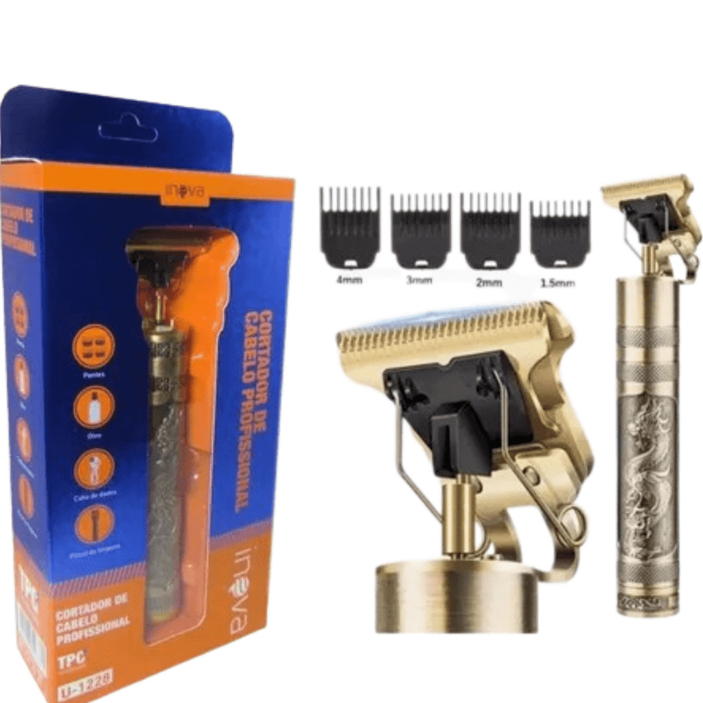 Máquina de cortar cabelo aparelho barbeador elétrico para fazer barba cortador usb profissional ...