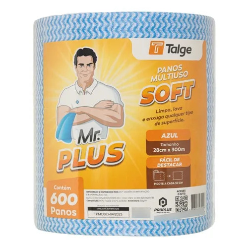 Pano Multiuso Tipo Perfex Talge Rolo 600 Unidades 28cm X300m | Shopee ...