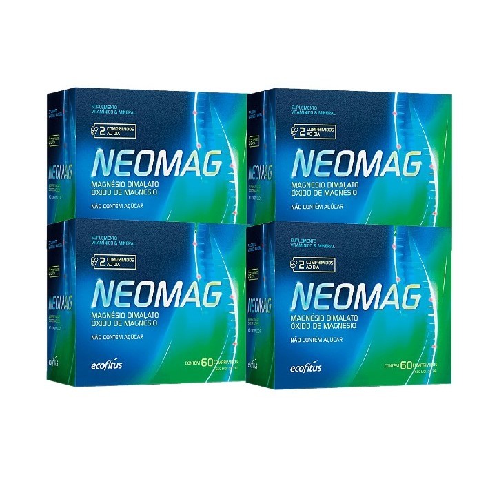 Kit 4x Suplemento Neomag C/ 60 Comprimidos - Ecofitus | Shopee Brasil