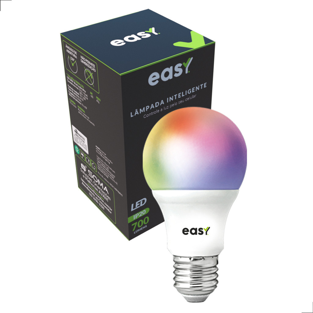 Lâmpada Inteligente 10w Led Smart Wifi Rgb Alexa Biv Easy - Escorrega o ...