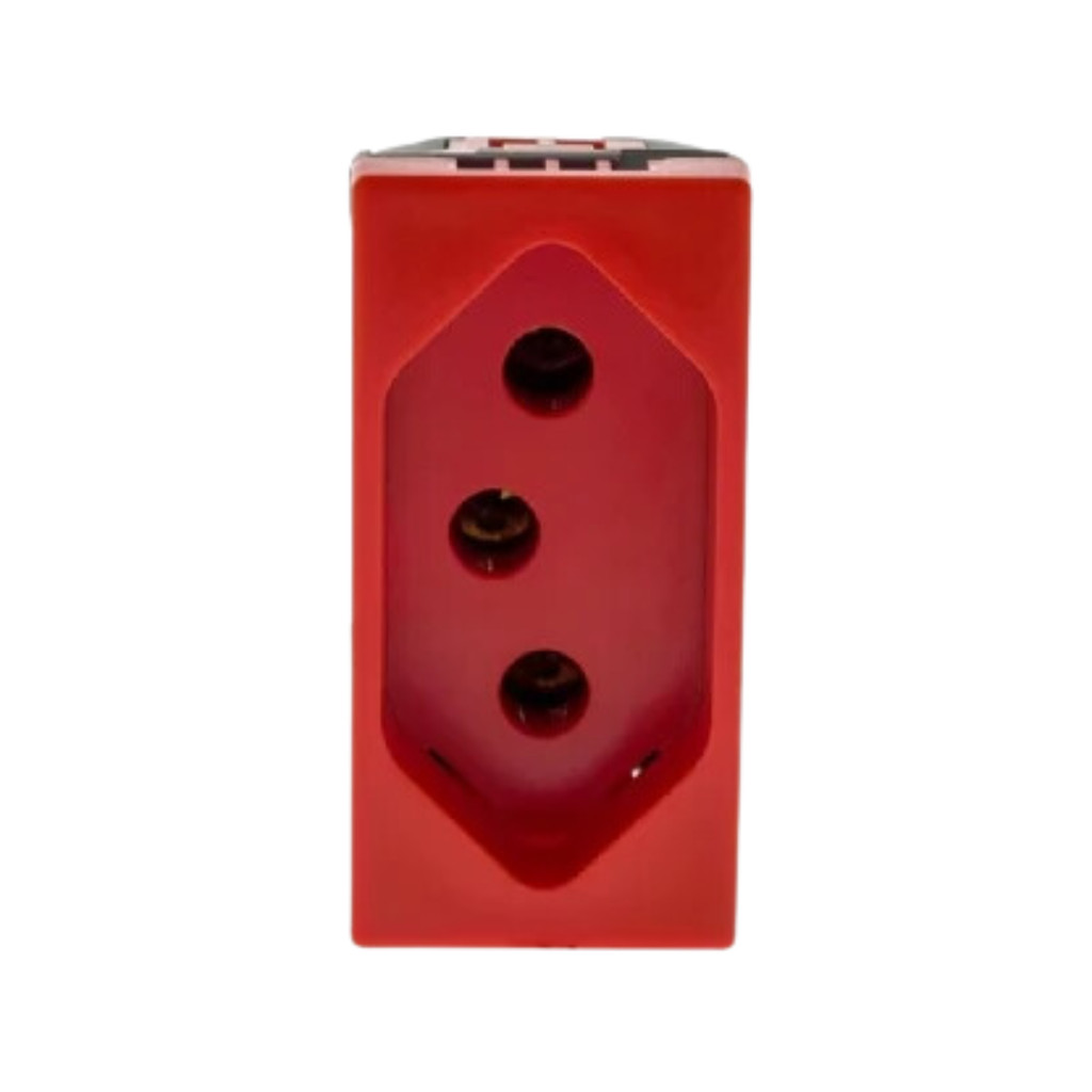 TOMADA 2P+T 20A 250V B.PARAFUSO 1M VERMELHA PIAL PLUS + | Shopee Brasil