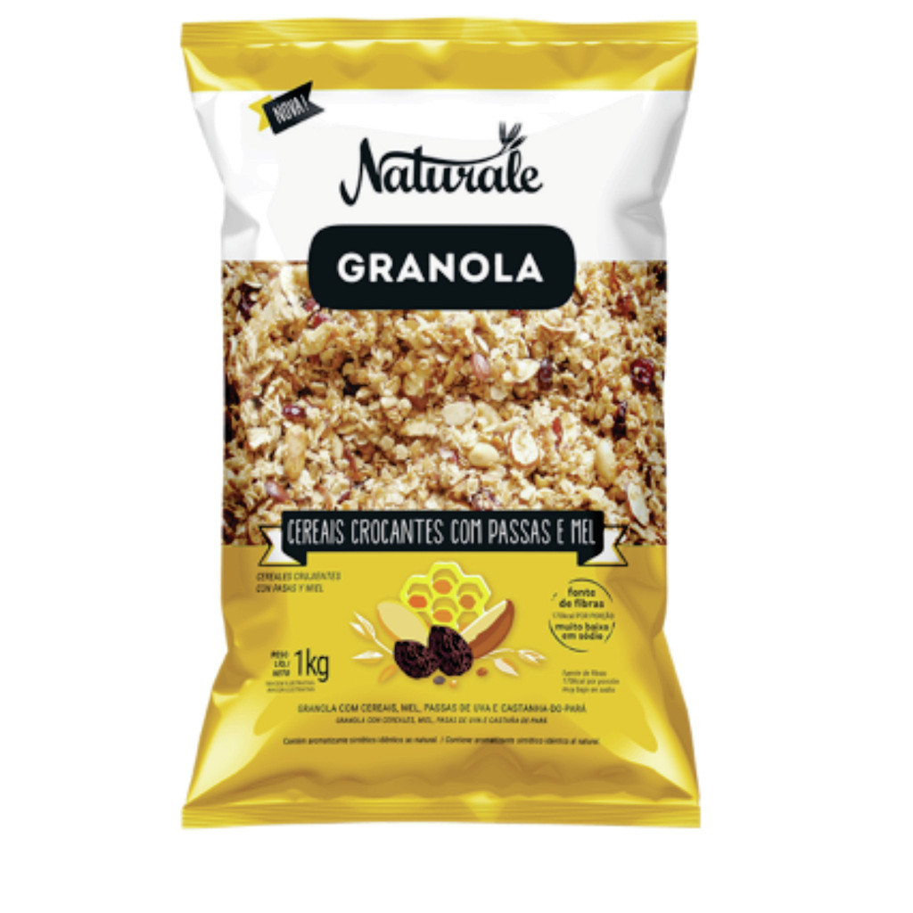 Granola com Passas e Mel - Naturale Pacote com 1kg | Shopee Brasil