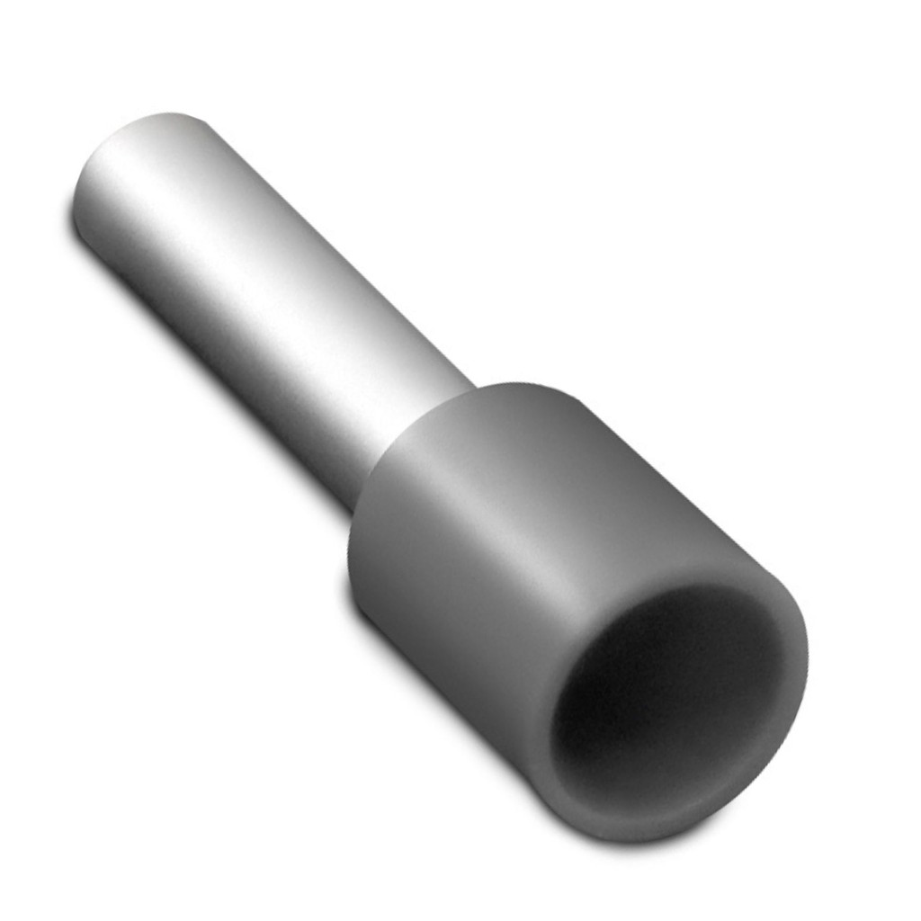100 Terminal Tubular Pré-Isolado Simples 4,0mm Cinza E4012 | Shopee Brasil