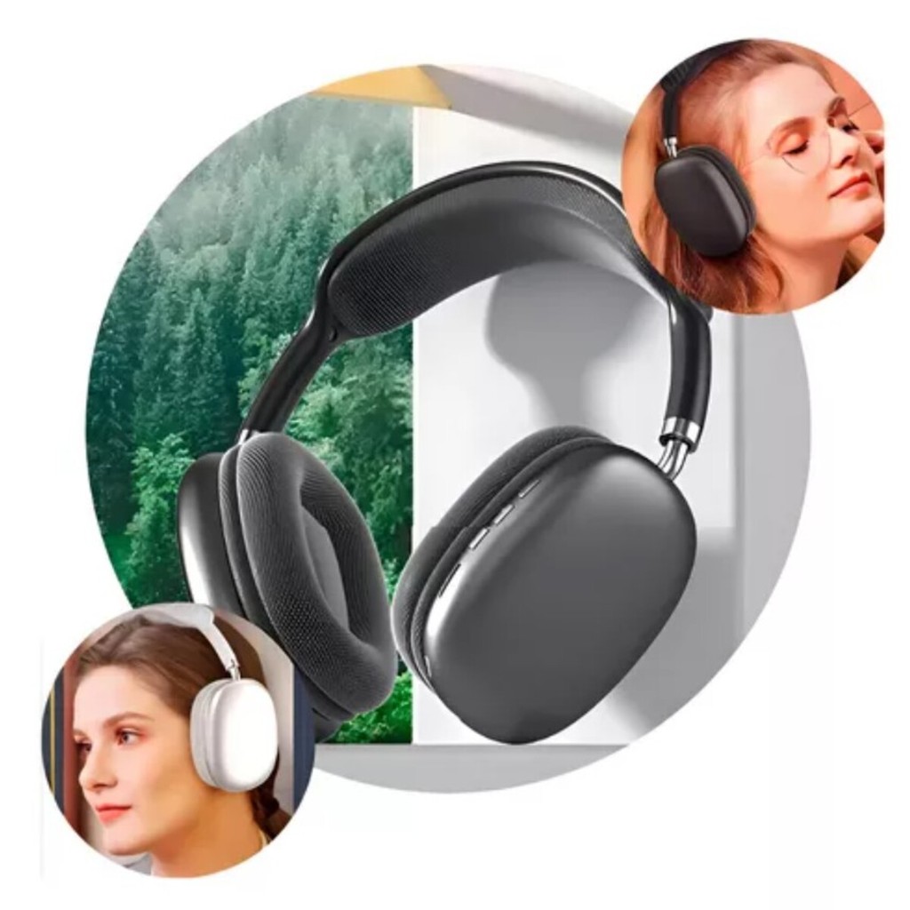 Fone P9 Pro Max Bluetooth Estéreo Sem Fio Com Microfone | Shopee Brasil