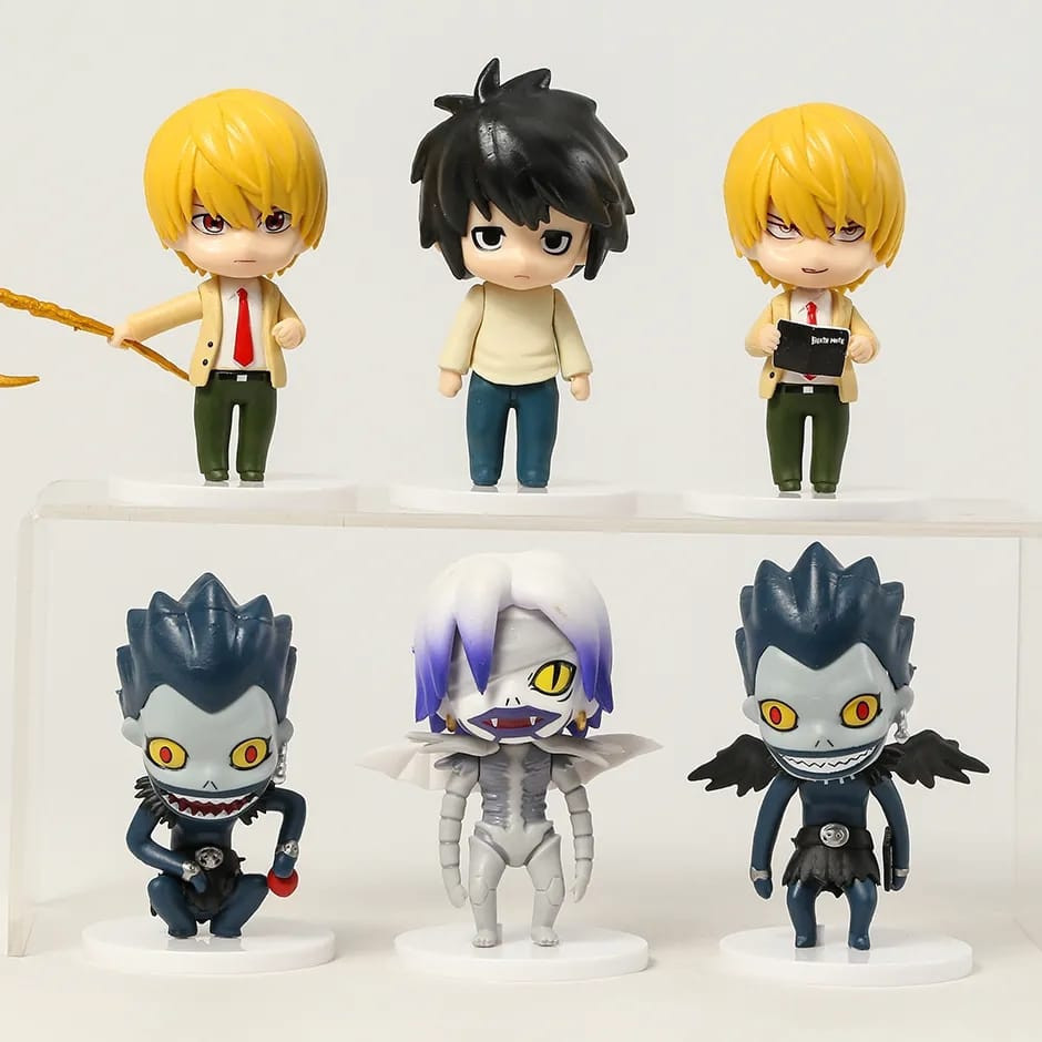Action figures Death Note Kira Light Yagami L Ryuk e Rem anime bonecos ...