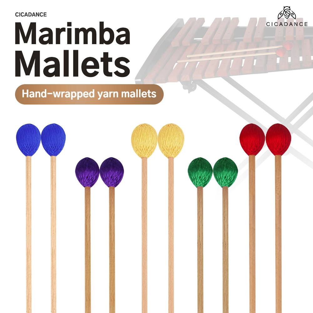 Marimba Mallet Com Cabeças Compostas Duráveis E Alças De Madeira De ...