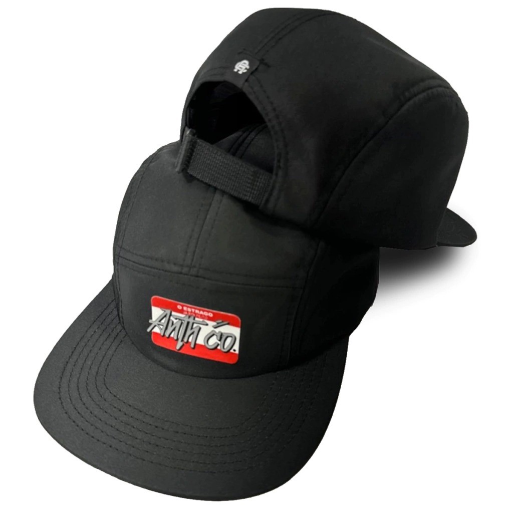 Boné Anth Co Five Panel Hello My Name Is Preto | Shopee Brasil