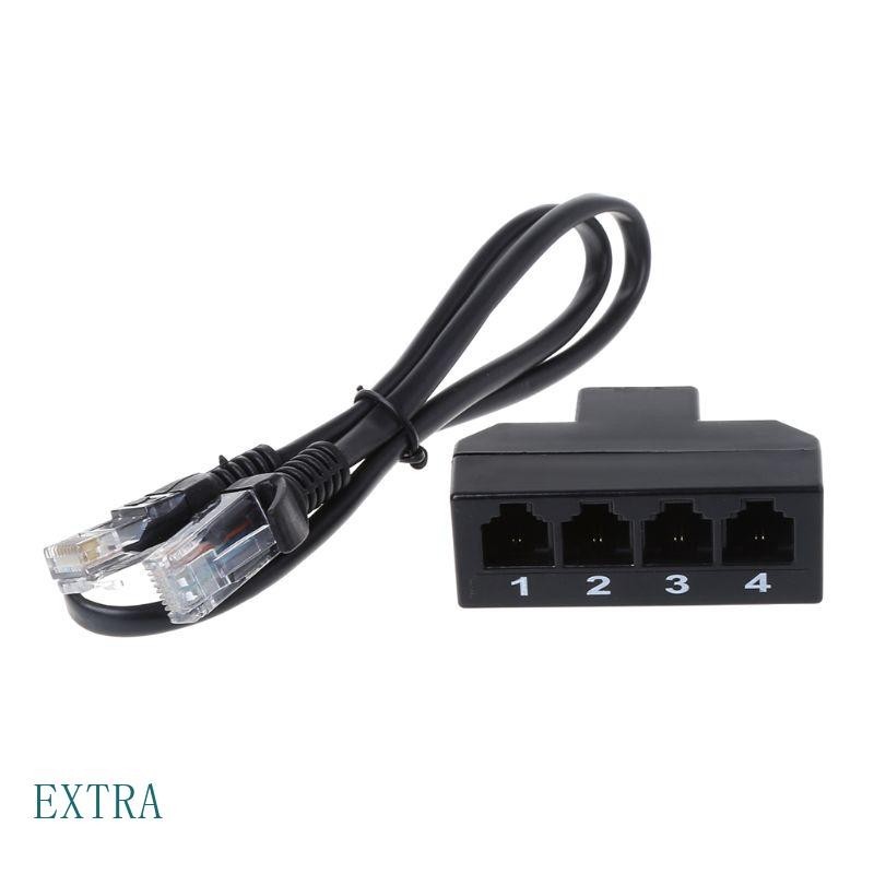 Hot RJ11 6P4C Splitter Para RJ45 8P8C Adaptador 1 A 4 Conexão ...