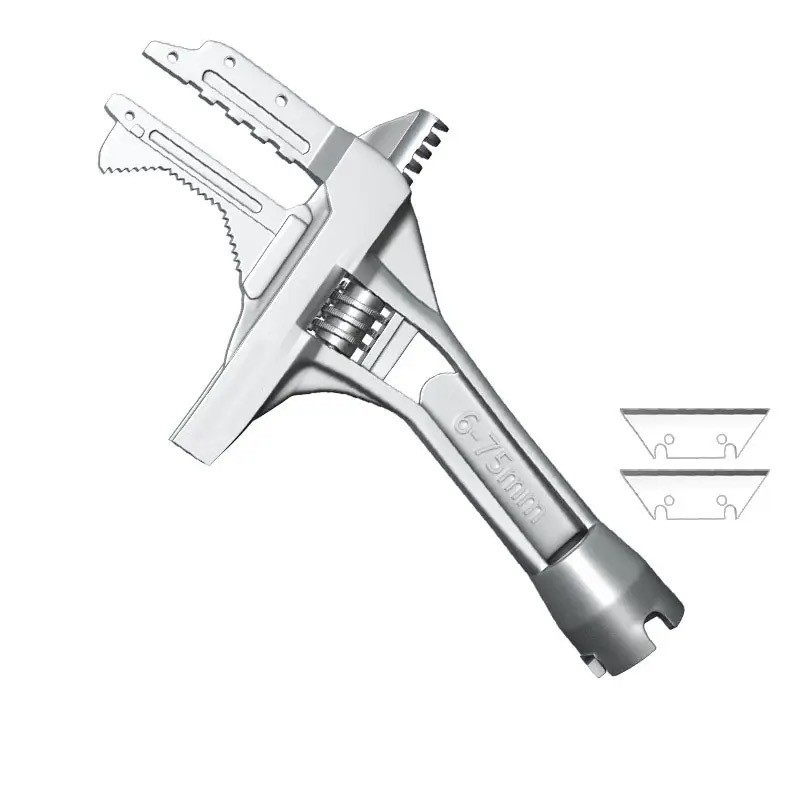 Chave Inglesa Boca Ajustável 68mm Chave De Aperto Grande Cor PRATA ...