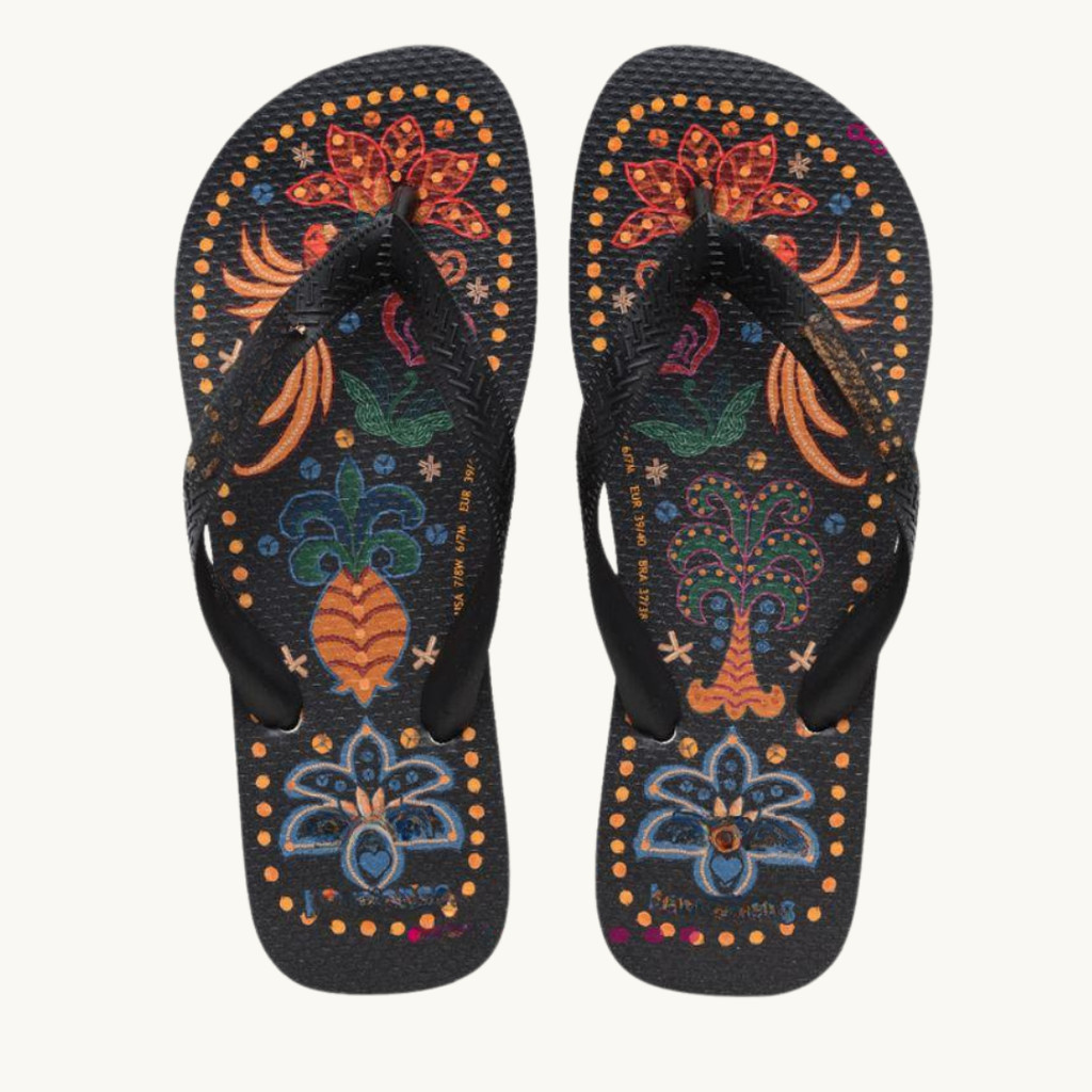 Chinelas feminina de dedo mais lindas e charmosas: estampa digital e ...
